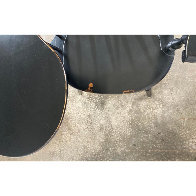 Vintage Windsor Writing Chair With Attached Arm Desk | Chairish