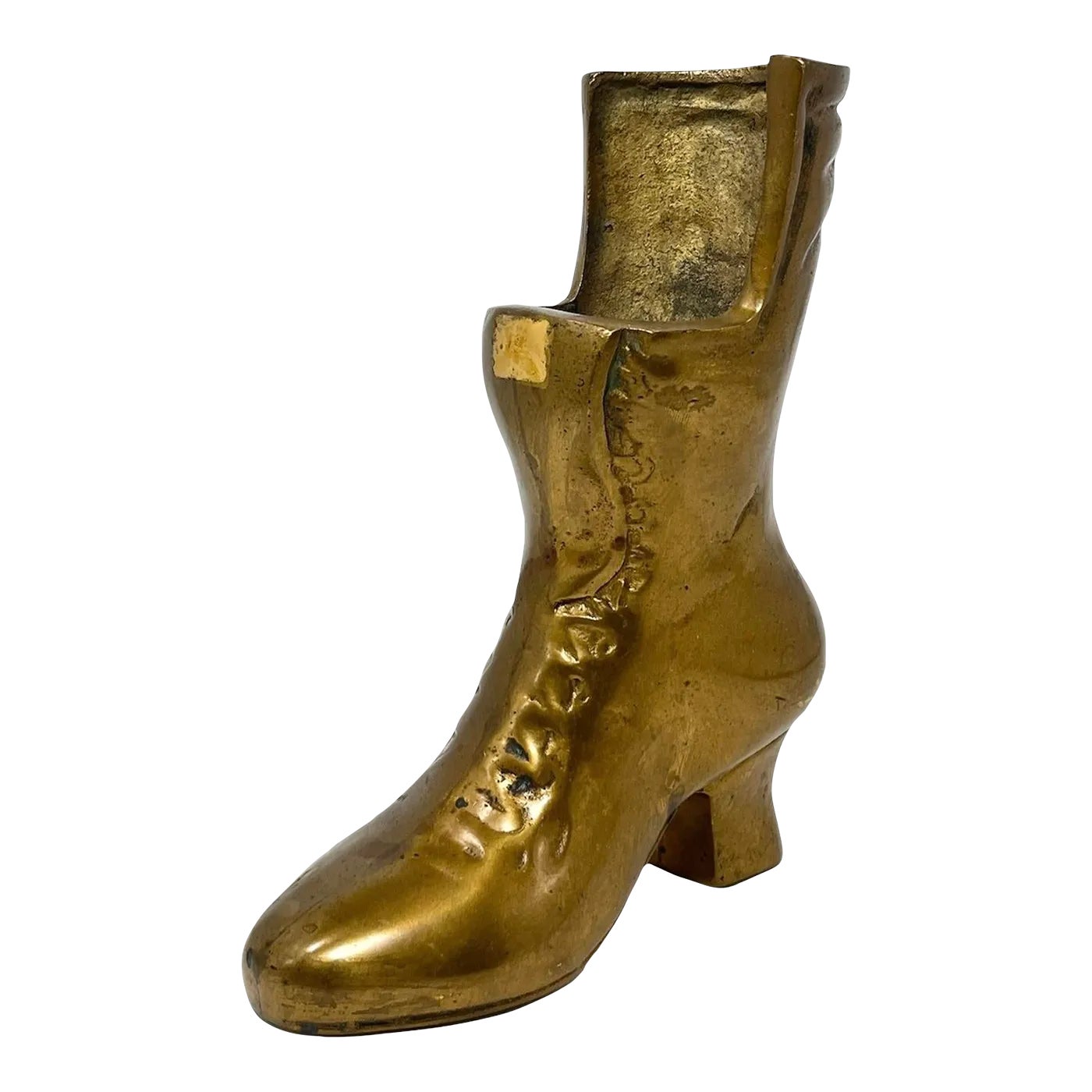 Vintage Brass Boot | Chairish