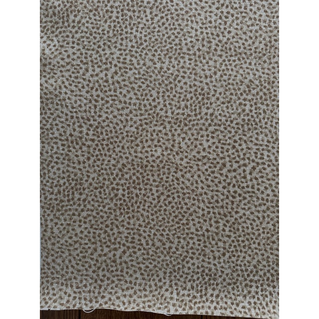 Kalahari Leopard Print Linen Fabric | Chairish