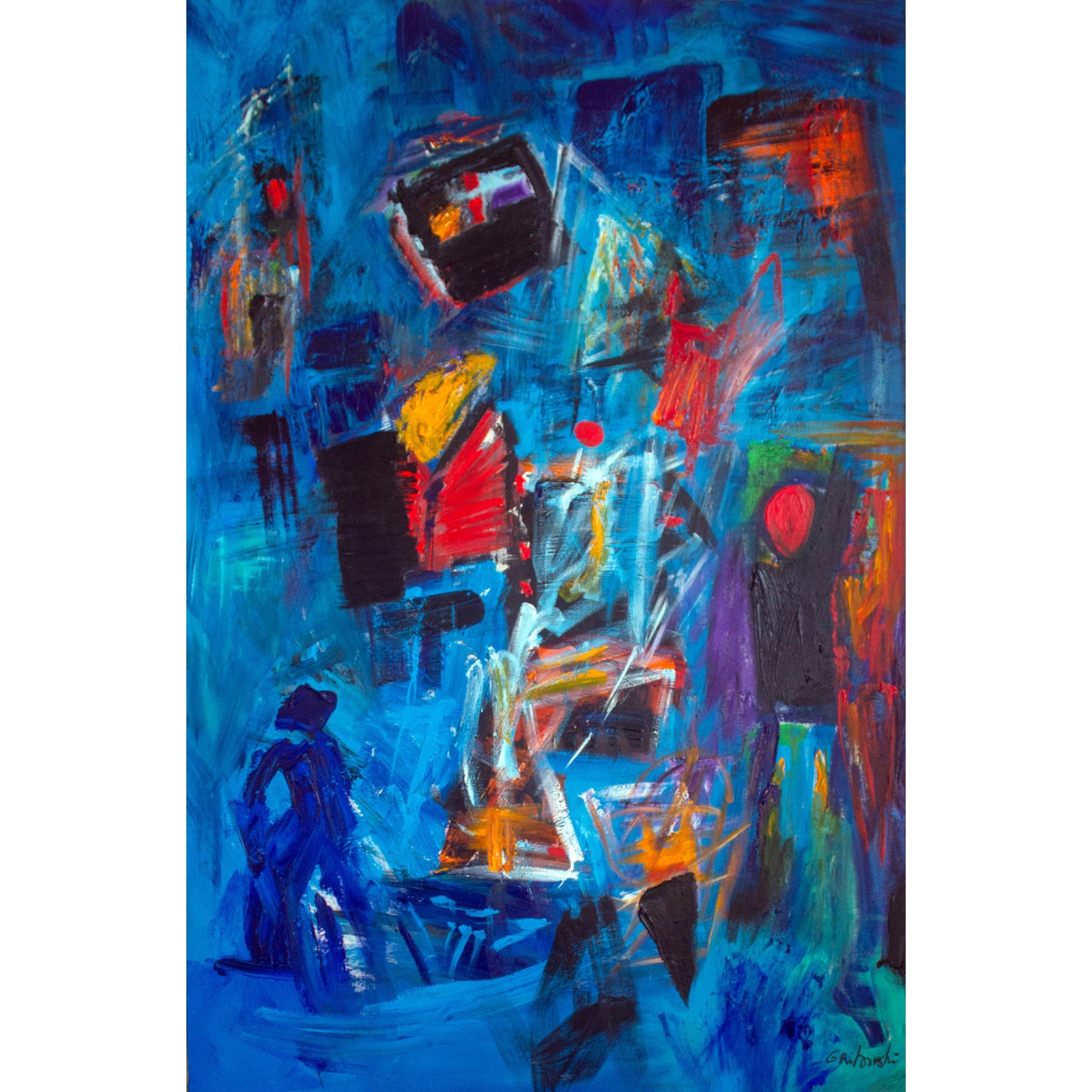 “The Conductor” – Large Abstract Expressionist Painting by Nathalie ...