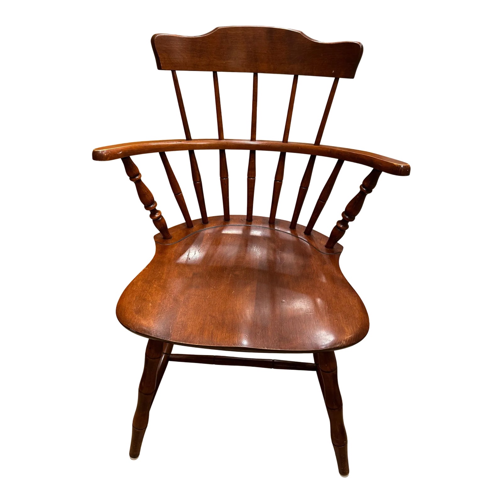 Mid 20th Century Nichols & Stone Co. Comb Back Cherry Windsor Chair ...