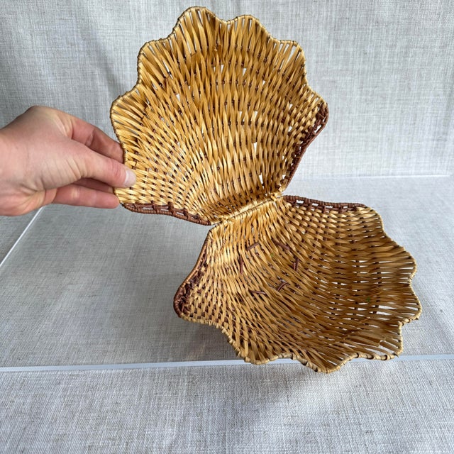 Wicker Clam Shell | Chairish