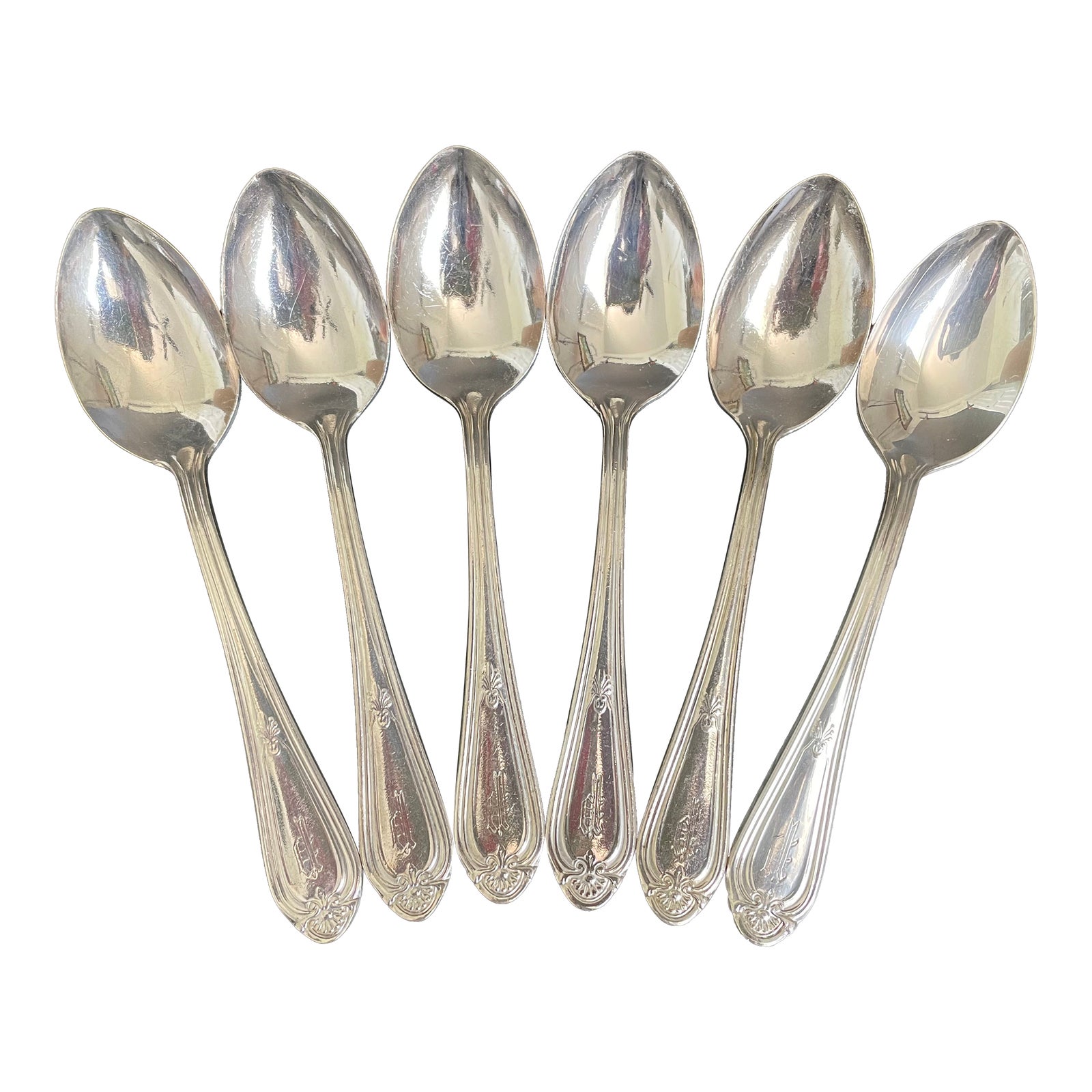Reed & Barton Corsican 1926 Silverplate Teaspoons With Monogram P - Set ...