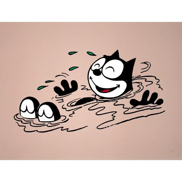 Pat Sullivan Felix the Cat Swimming, 1992 | Chairish