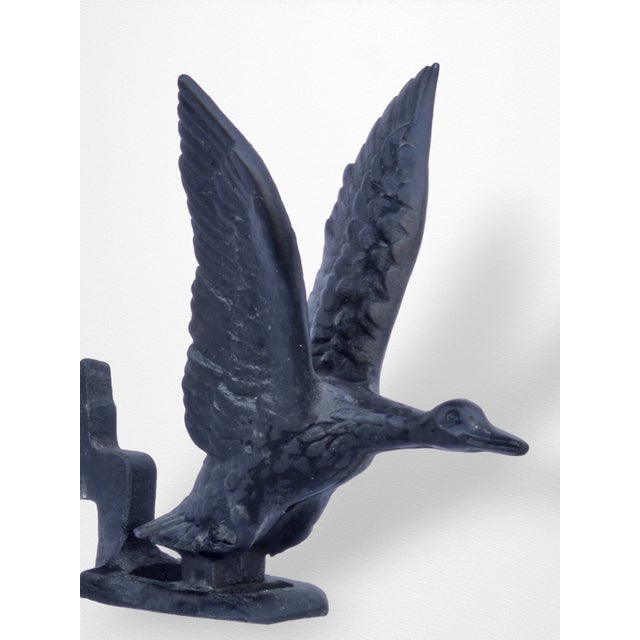 1920s Cast Iron Figural Duck or Goose Andirons- Set of 2 | Chairish