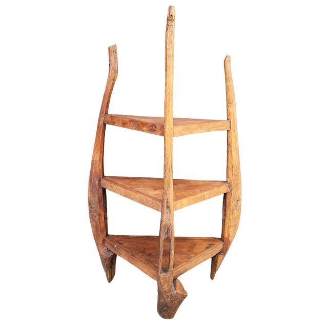 1960s Three Tier French Country Farm Corner Shelf | Chairish