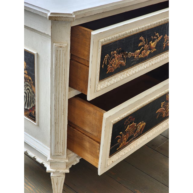 Modern White Hand Painted Chinoiserie Chest of Drawers Dresser by Lewis ...