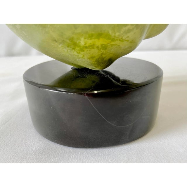 Contemporary Randi Grantham Bronze Granny Apple Sculpture on Marble ...