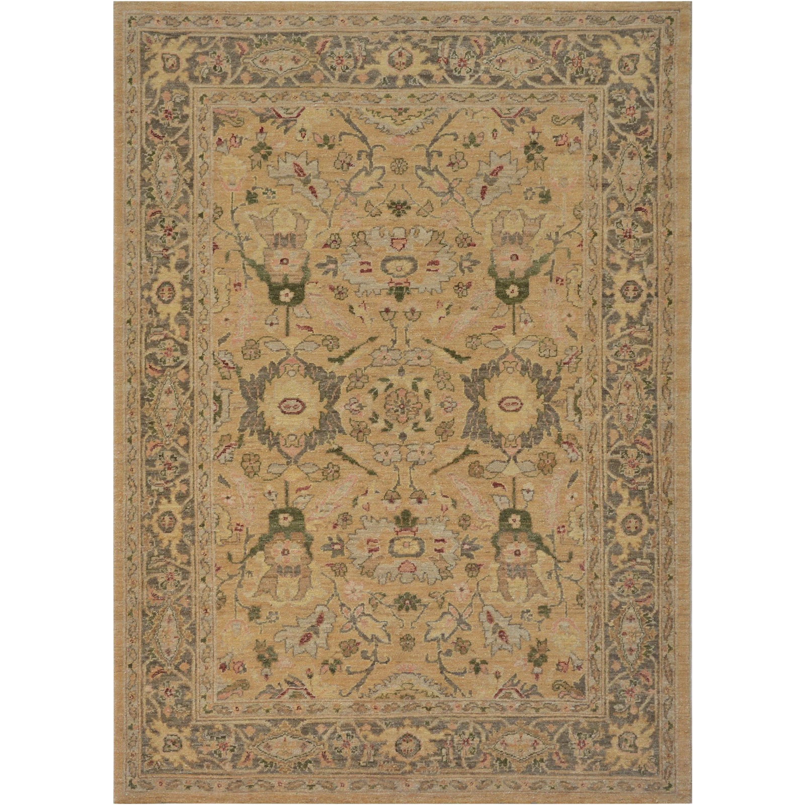Mansour Handmade Agra Rug | Chairish