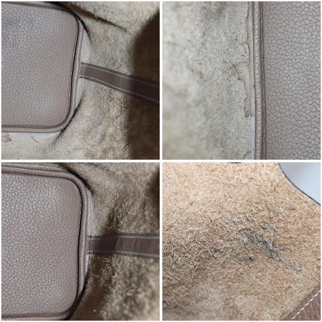 Hermes Pico Tan Lock Mm Shoulder Bag Taurillon Clemence Etope Auth ...