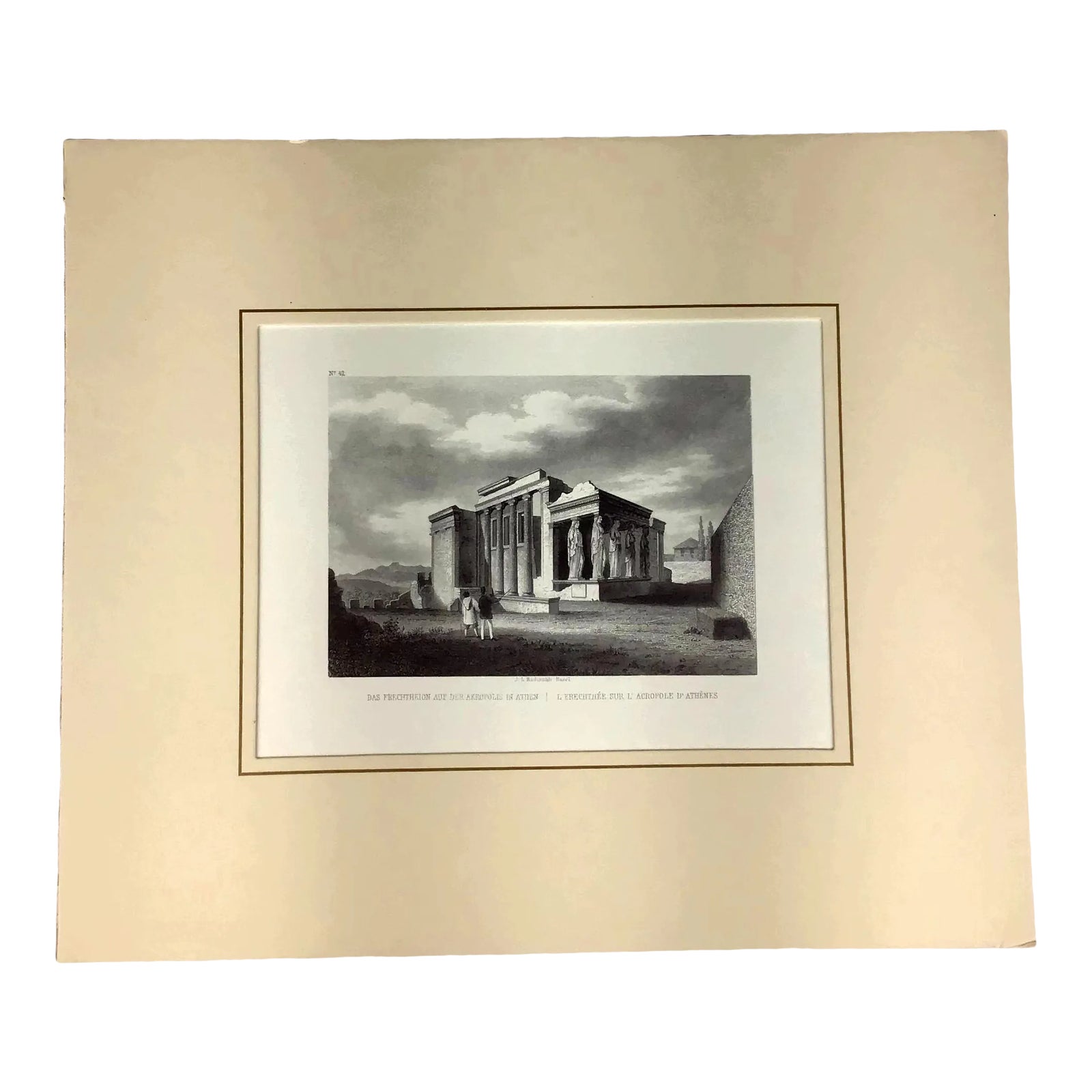 1960s Lithography Print of Athens Acropolis | Chairish