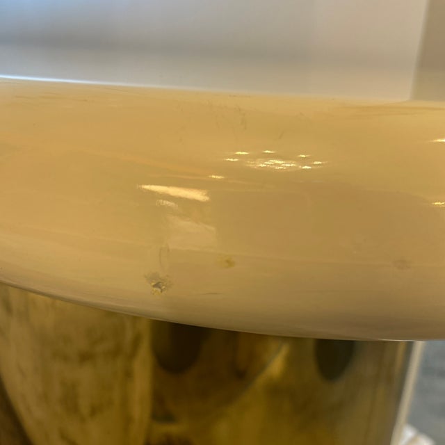 Brass and Bone - Colored Lacquer Four - Door Console/ Credenza | Chairish