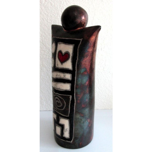 1980s Barbara Hertel Ceramic Spirit People Raku Studio Pottery | Chairish