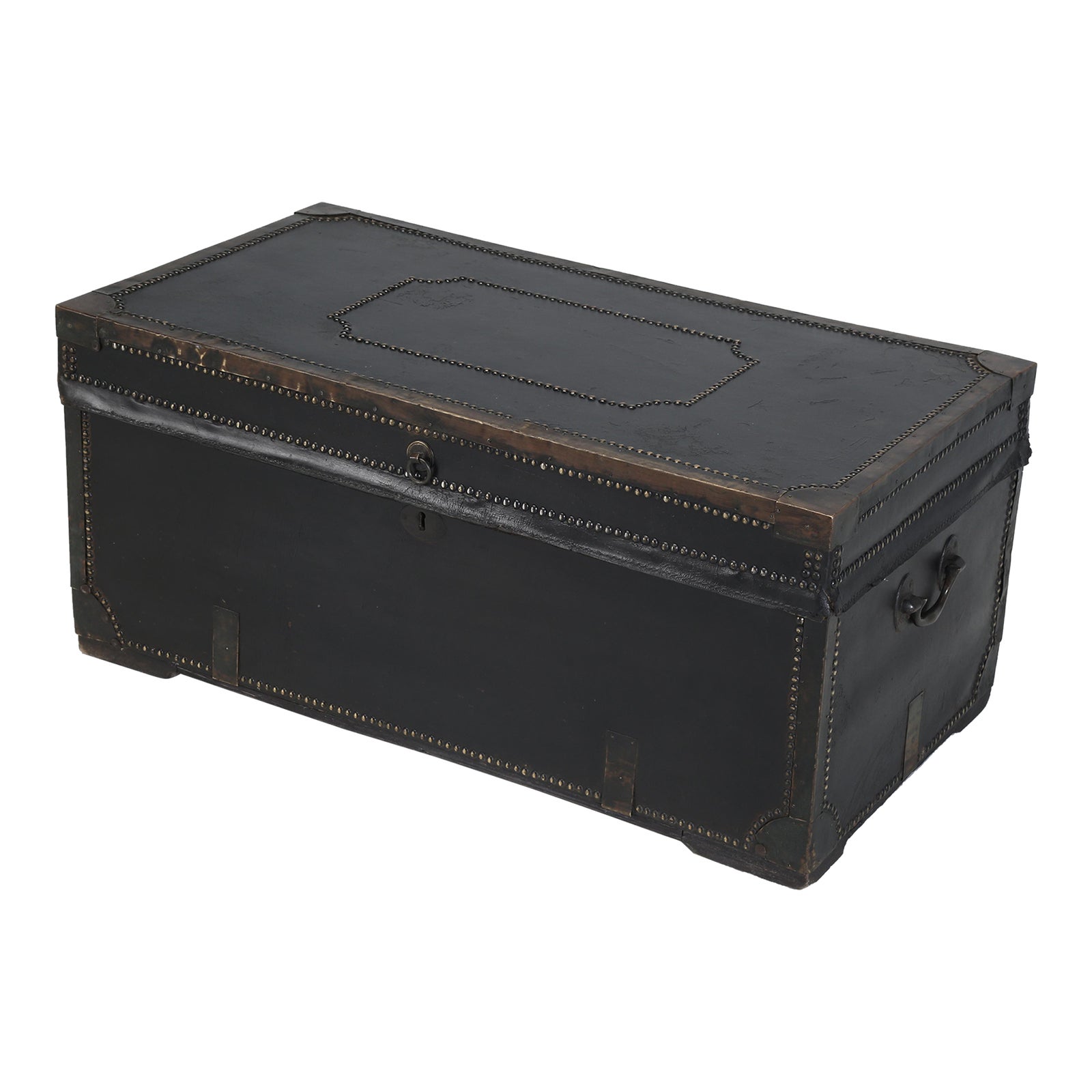 Antique Trunck From Europe With Brass Nailheads and a Wonderful ...