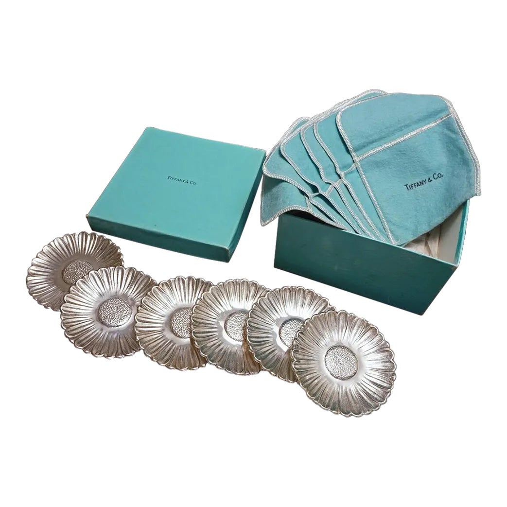 Late 20th Century Tiffany & Co. Sterling Silver Daisy Dishes - Set of 6 ...