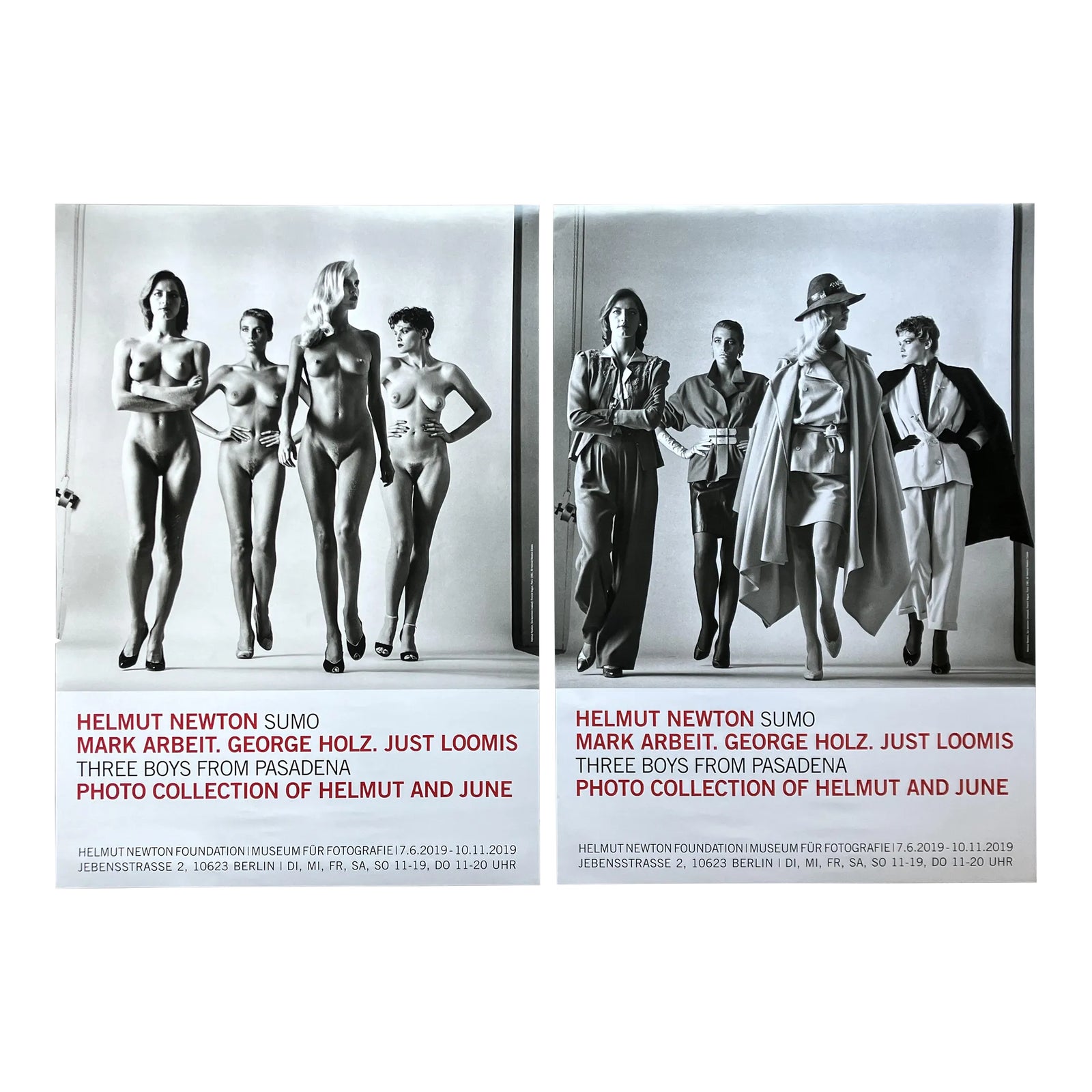 Helmut Newton Sie Kommen They Are Coming (Diptych) Original Berlin Exhibition Posters -Set of 2 ...