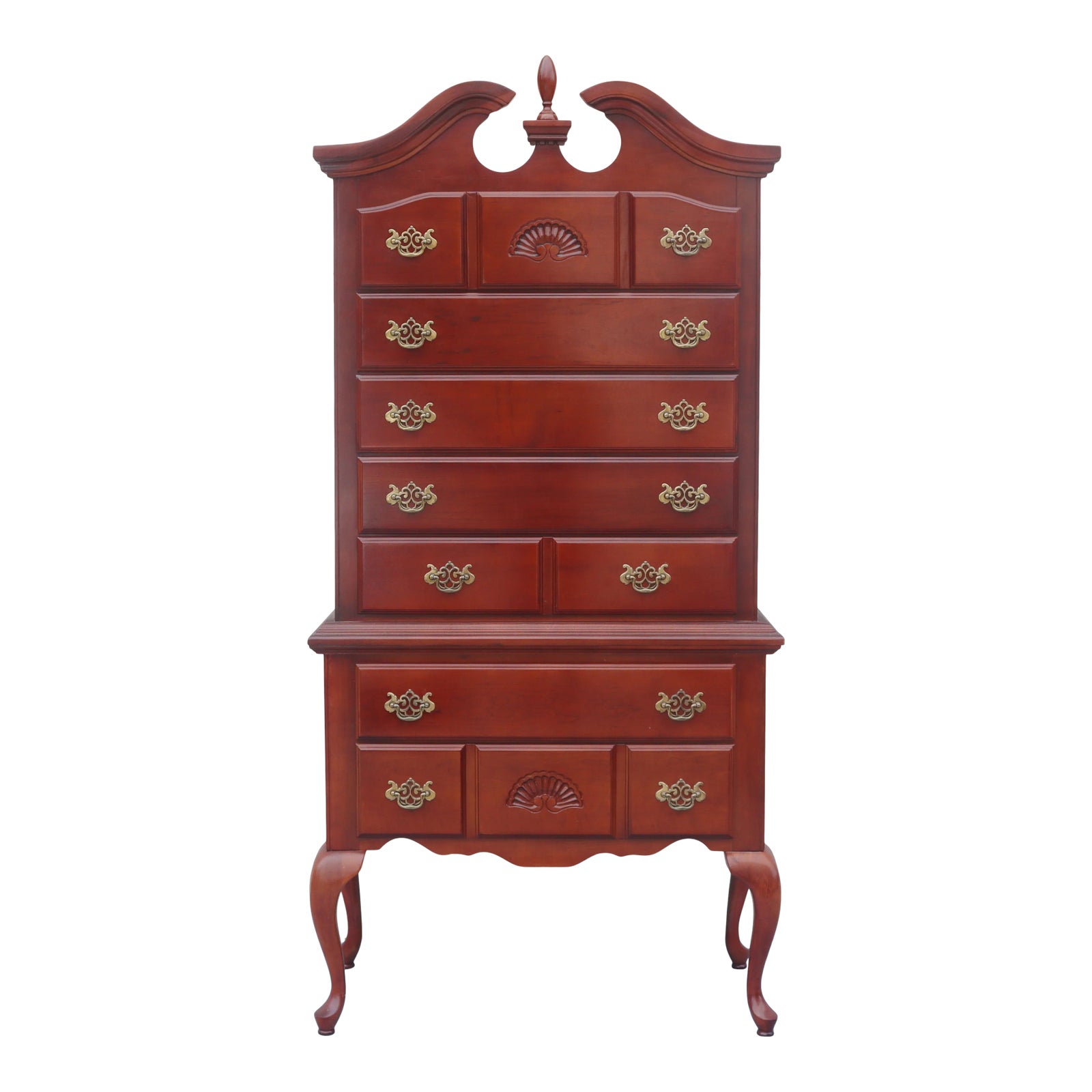 Queen Anne Mahogany Highboy | Chairish