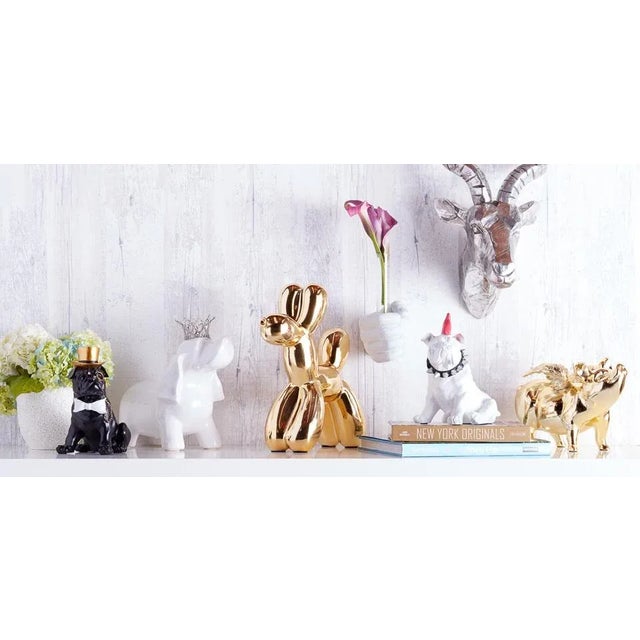 Interior Illusions Plus Gold Balloon Dog Bank - 12" Tall | Chairish