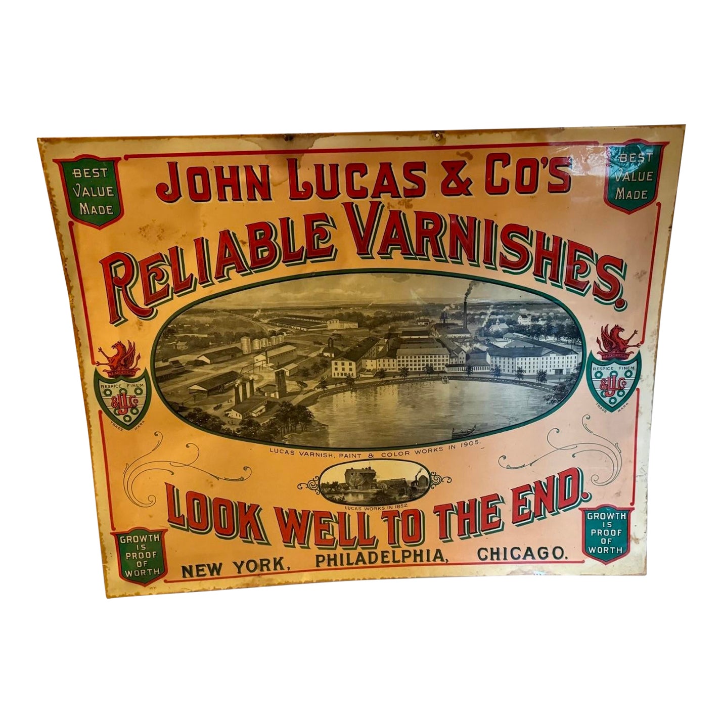 Antique Lucas Varnish Paint & Color Reliable Varnishes Metal ...