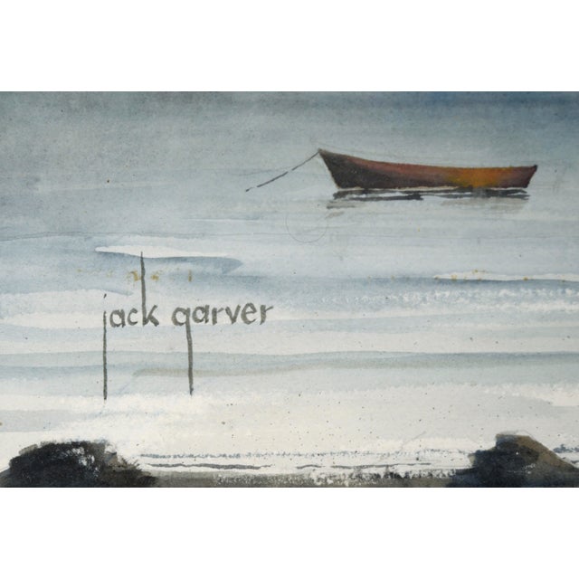 Boats Along the Shore - Coastal Seascape in Watercolor on Paper by Jack ...