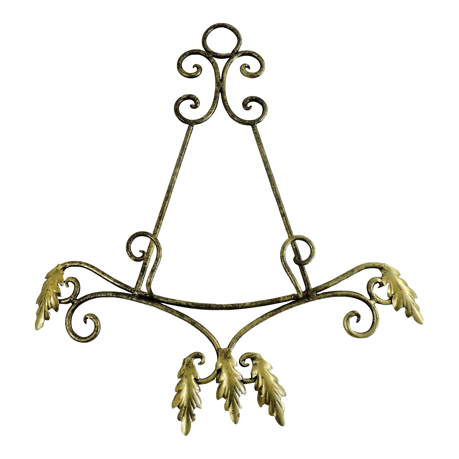 Large Decorative Black Gold Leaf Collector Plate Wall Rack Holders ...