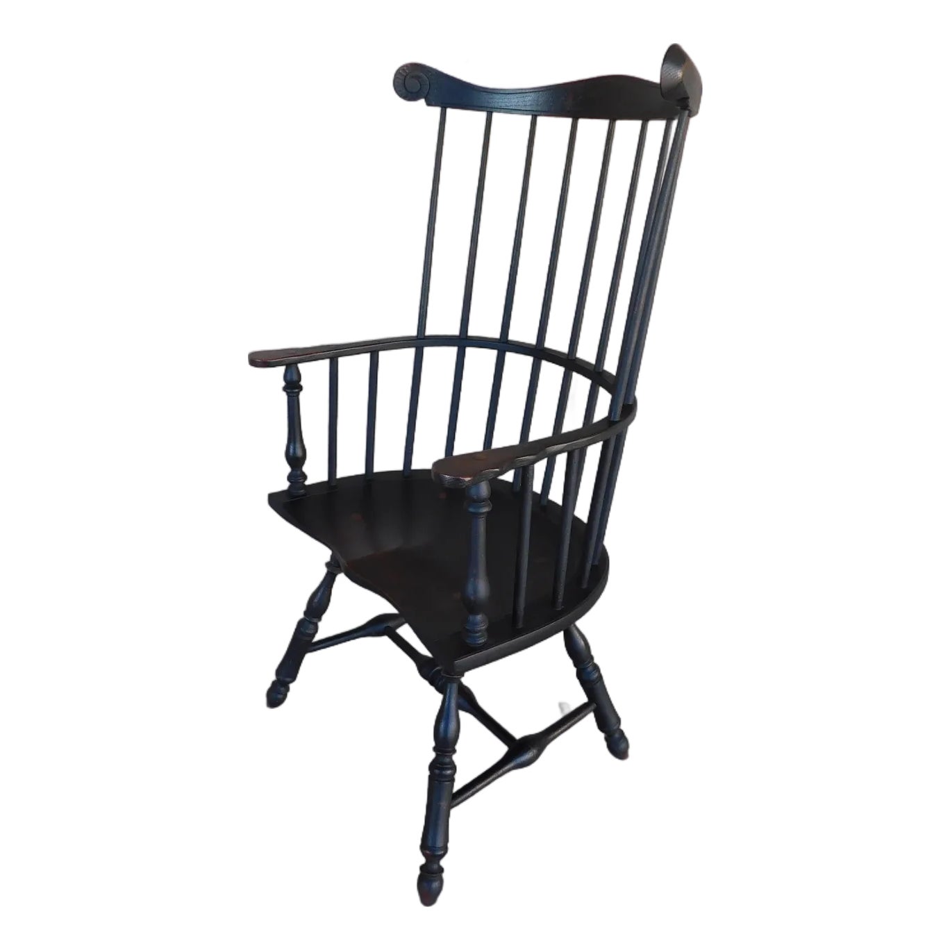 Great Windsor Chair Co Philadelphia Comb Back Windsor Arm Chair | Chairish