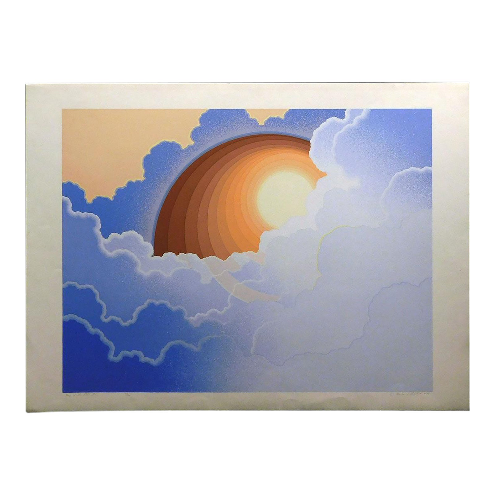 1980s Richard Gilbert "Day of the Still Sun" Hand Signed Serigraph Fine ...