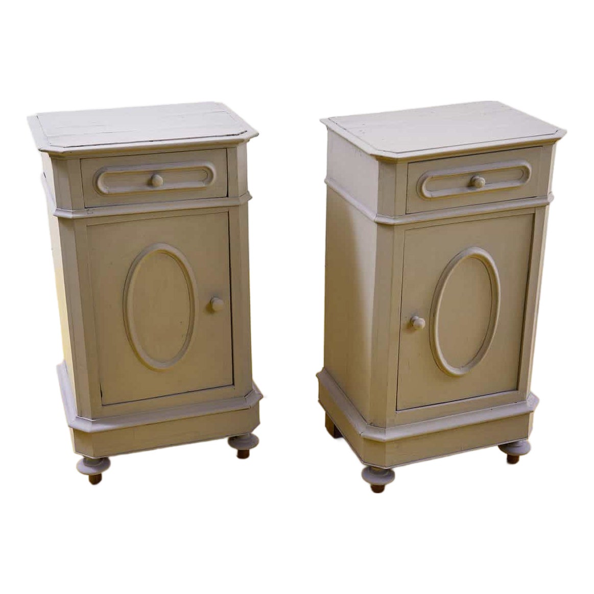 Dove Grey Bedside Tables, 1930s, Set of 2 | Chairish