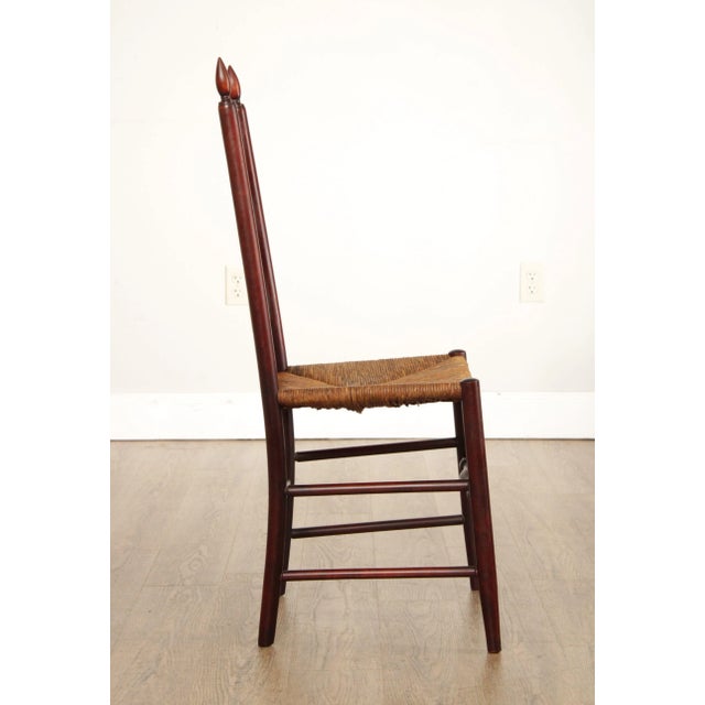 Shaker Style Antique Rush Seat Cherry Ladderback Chair | Chairish