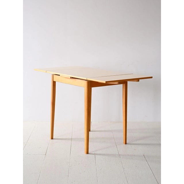 1960s Scandinavian Extendable Table in Formica | Chairish