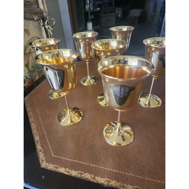 24k Gold Plated Goblets | Chairish