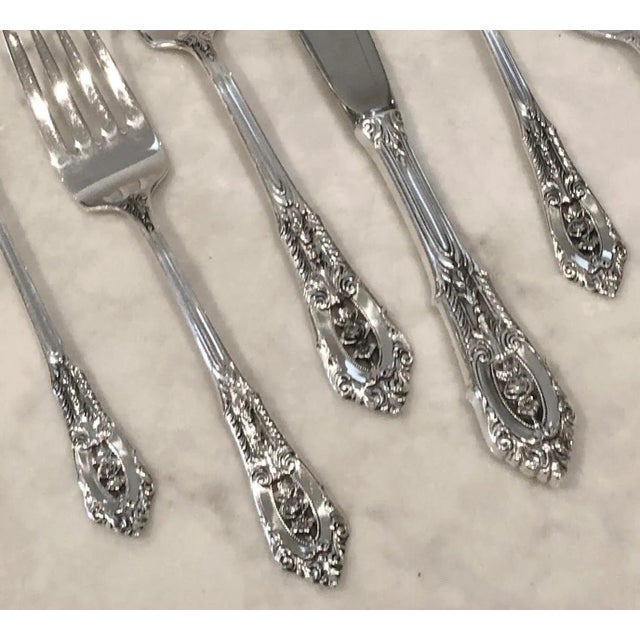Wallace Sterling Rose Point 1934 No Monogram Flatware - Set of 6 Pieces ...