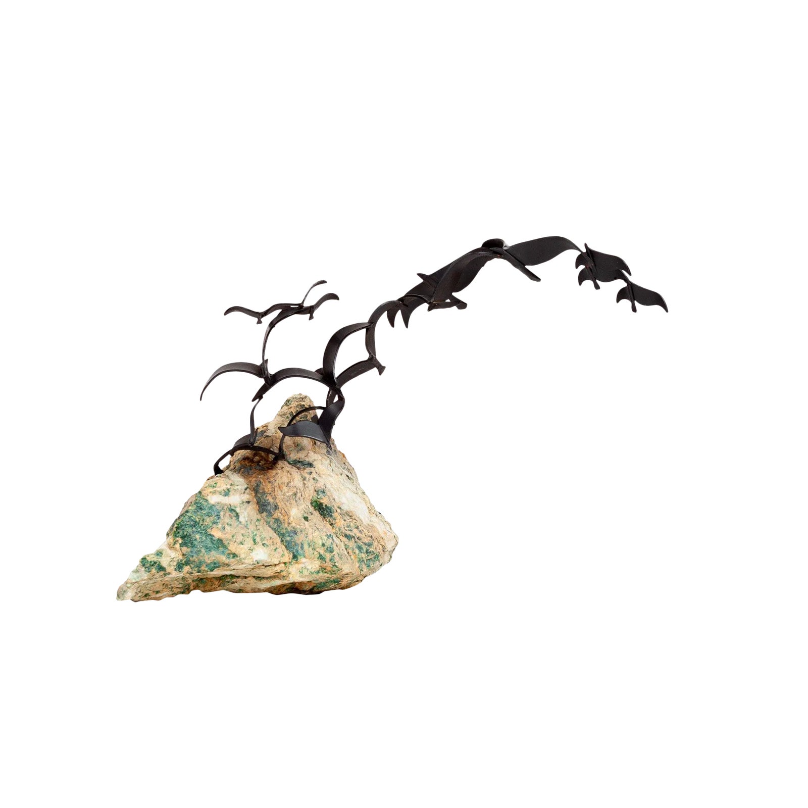 Curtis Jeré Sculpture on Quartz Birds in Flight Kinetic Sculpture ...