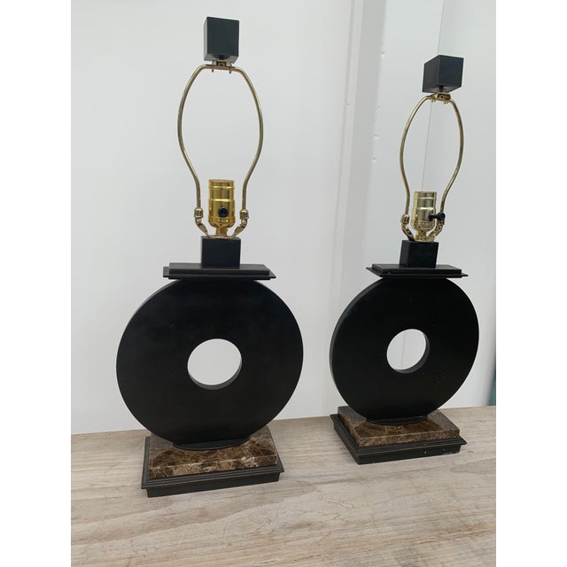 Pair of 1980s Bronze Table Lamps by Robert Abbey | Chairish