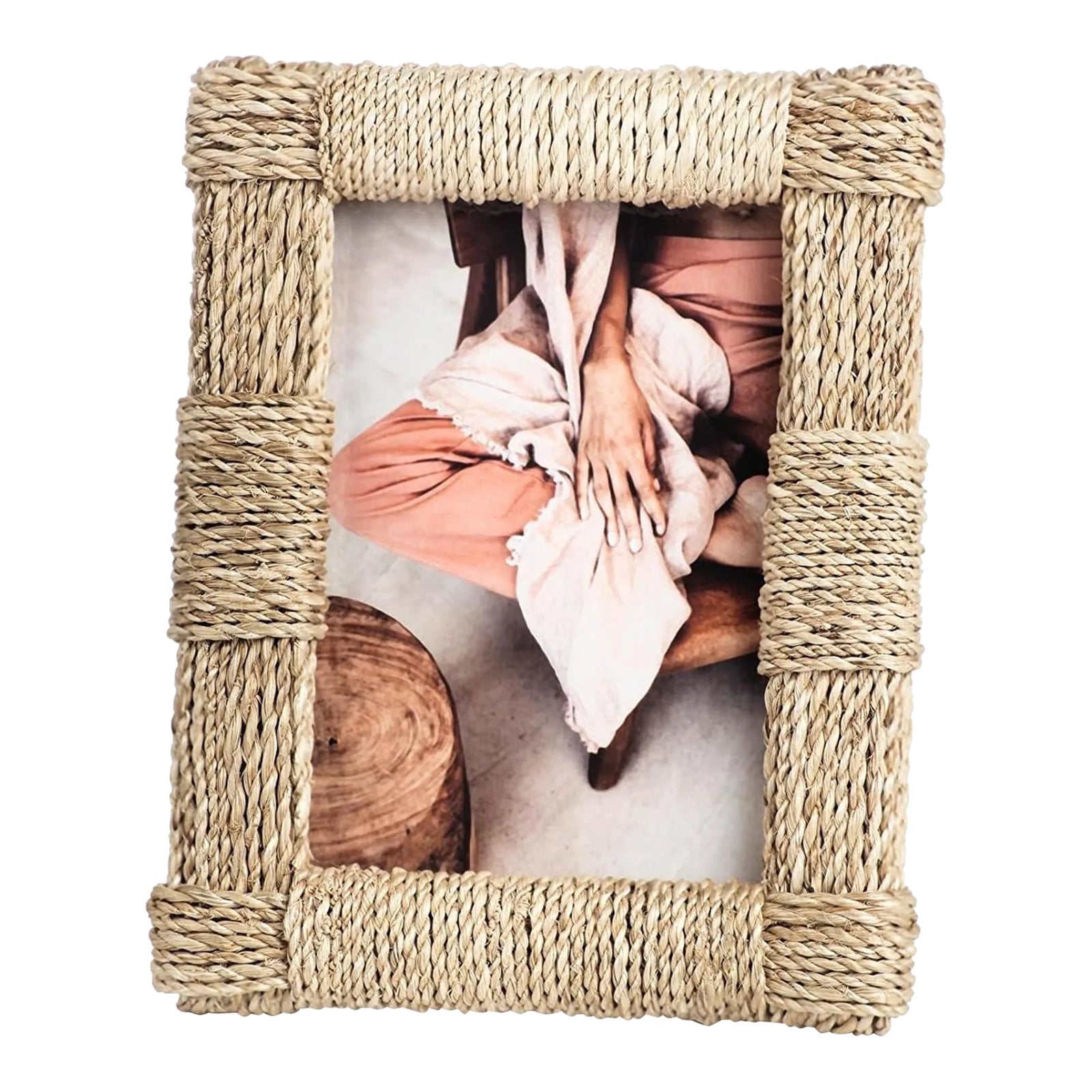 Abaca Rope Photo Frame, 5" x 7" | Chairish