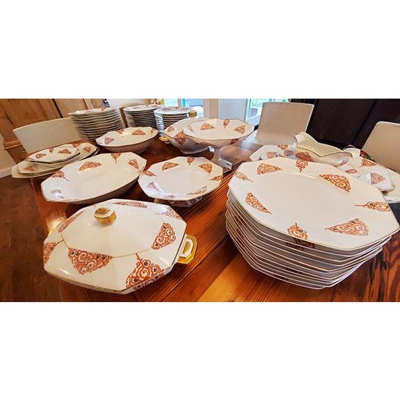 Vintage Limoges Raynaud Porcelain Dinnerware Set- 60 Pieces | Chairish