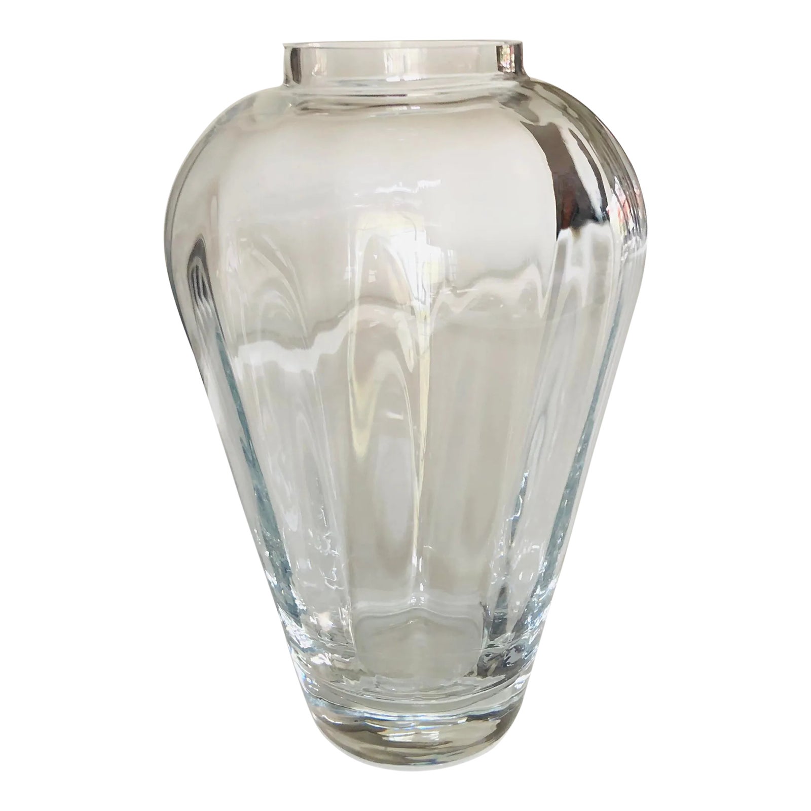 Vintage Lenox Clear Crystal Flower Vase | Chairish
