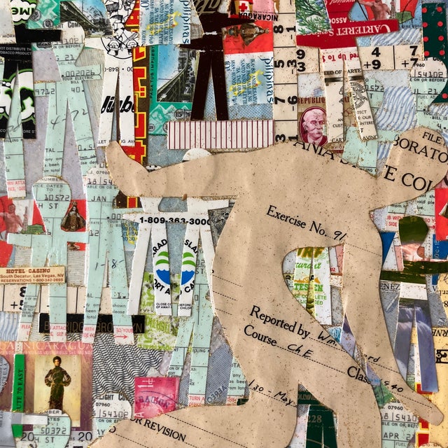 Contemporary Original Wayne Cunningham Abstract Collage | Chairish