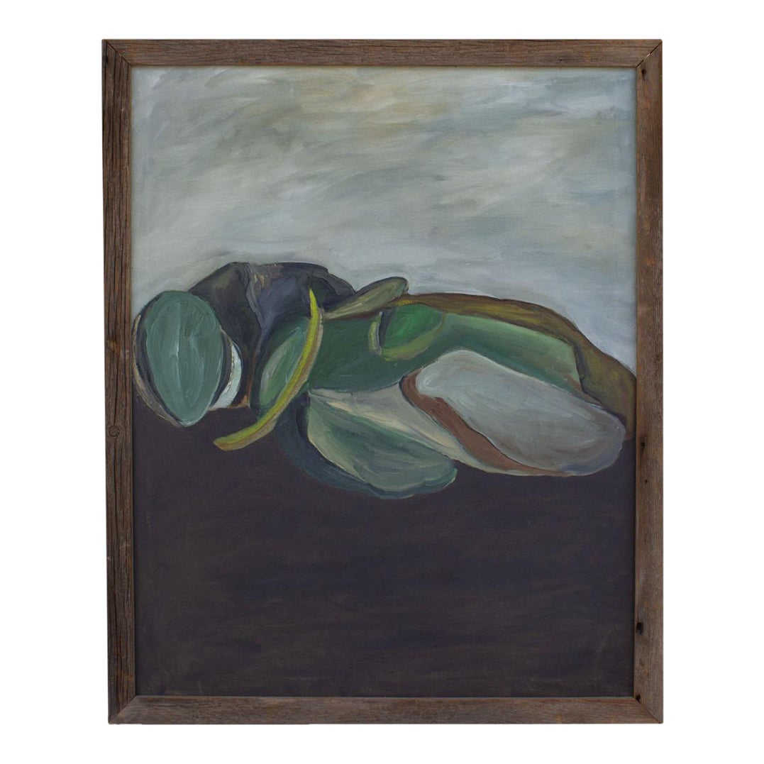 1965 Oil on Canvas Abstract Painting Signed by Artist Steve Redman ...