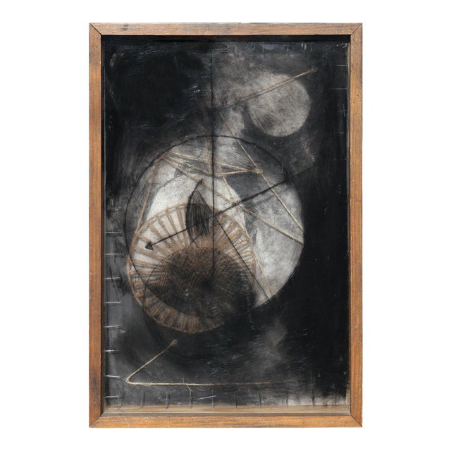 2001 "Keeping Time" Geometric Abstract Modern Black Assemblage by Bert ...