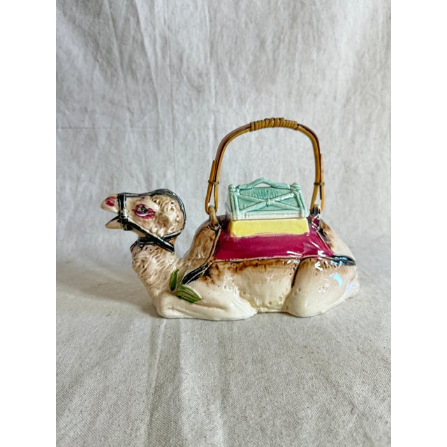 Vintage Ceramic Camel Tea Pot | Chairish