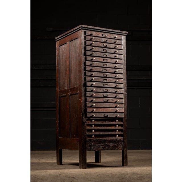 Early 20th Century Wooden Document Cabinet | Chairish