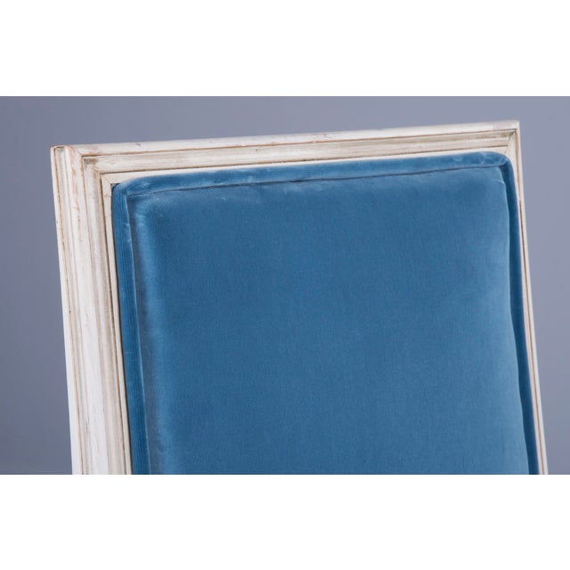 Antique French Louis XVI Style Painted Square Back Dining Chairs W ...