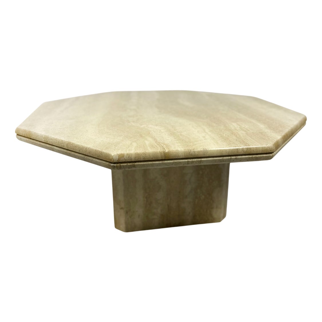Vintage Hexagonal Travertine Coffee Table, 1970s | Chairish