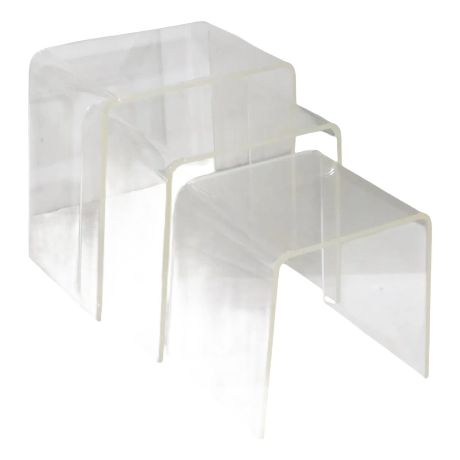 Nest of Solid Lucite Tables Made in Italy C. 1970's | Chairish