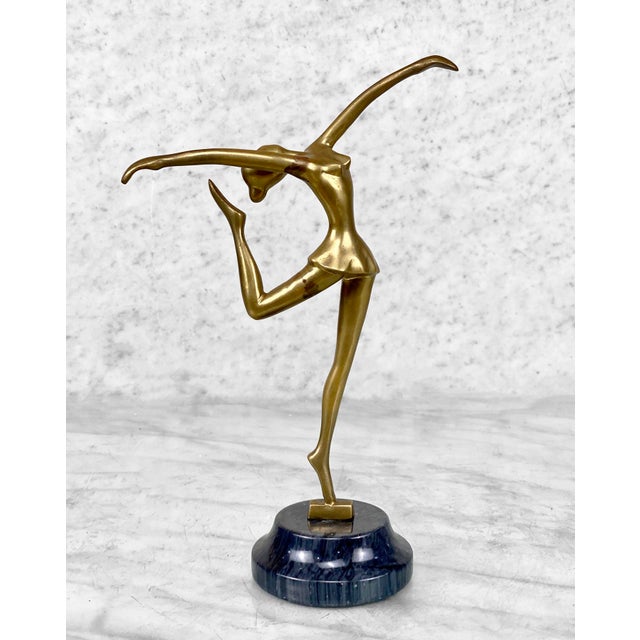 Vintage Modern Abstract Brass & Marble Ballerina Dancer Sculpture ...