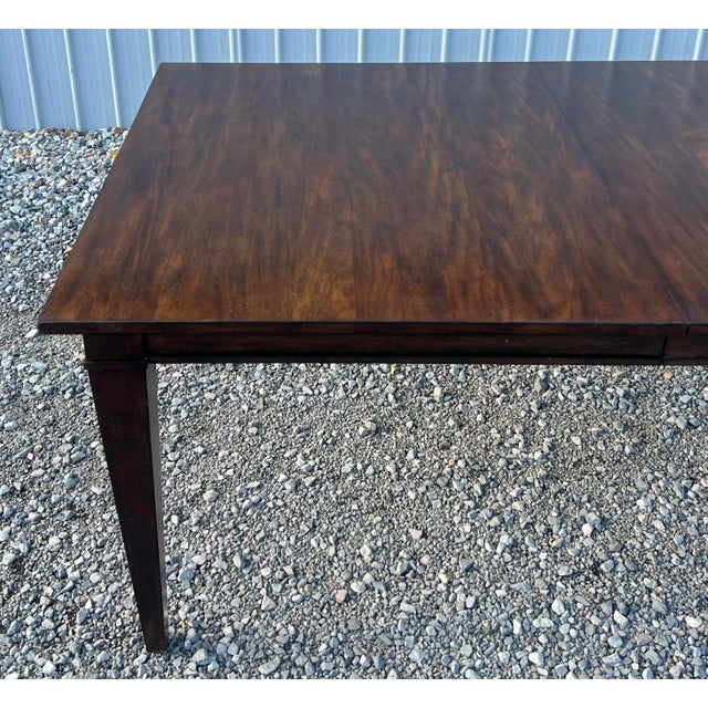 Ethan Allen Farmhouse Style Rustic Mahogany Dining Table | Chairish
