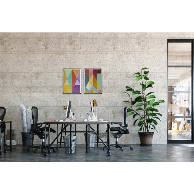 2022, Cubist Diptych in Warm Tones of "Cubist Portrait of a Couple ...