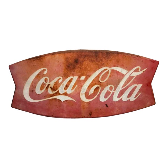 Distressed Coca Cola Trade Sign | Chairish