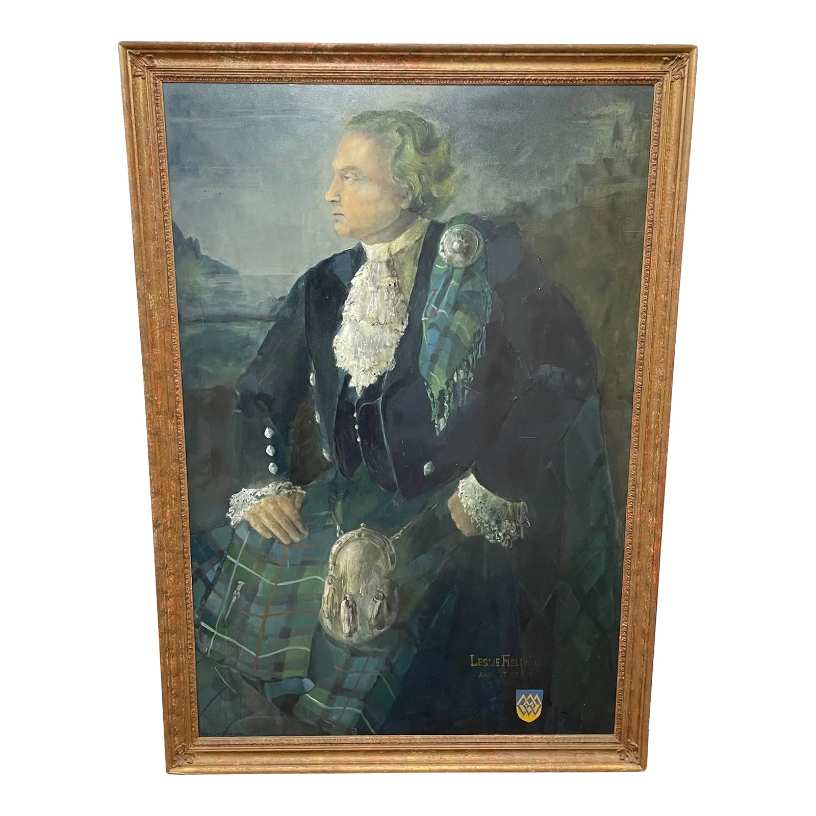 Mid 20th Century British Portrait Oil Painting of Diplomat Sir Leslie ...
